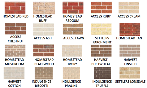 Austral bricks selection